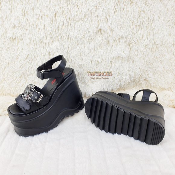 Demonia | Shoes | Goth Punk Wave Platform Wedge Sandals Shoes Bat ...